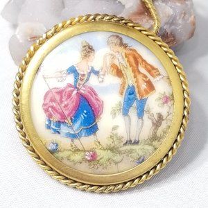 Limoges | Jewelry | Vintage Porcelain Limoges Brooch | Poshmark